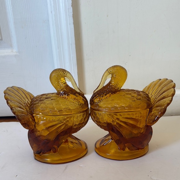Kitchen | Le Smith Amber Glass Turkey Candy Dish | Poshmark